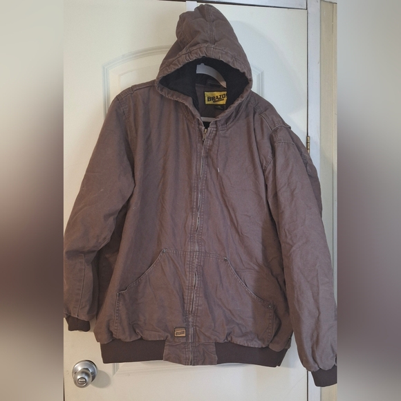 Brazos | Jackets & Coats | Brazos Mens Womens Hooded Brown Heavy ...